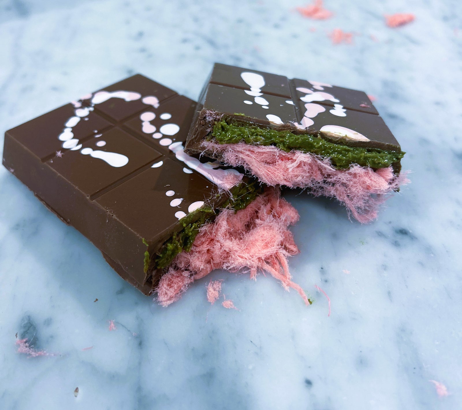 Handmade Gourmet Dubai Angel Hair Chocolate Bar Small